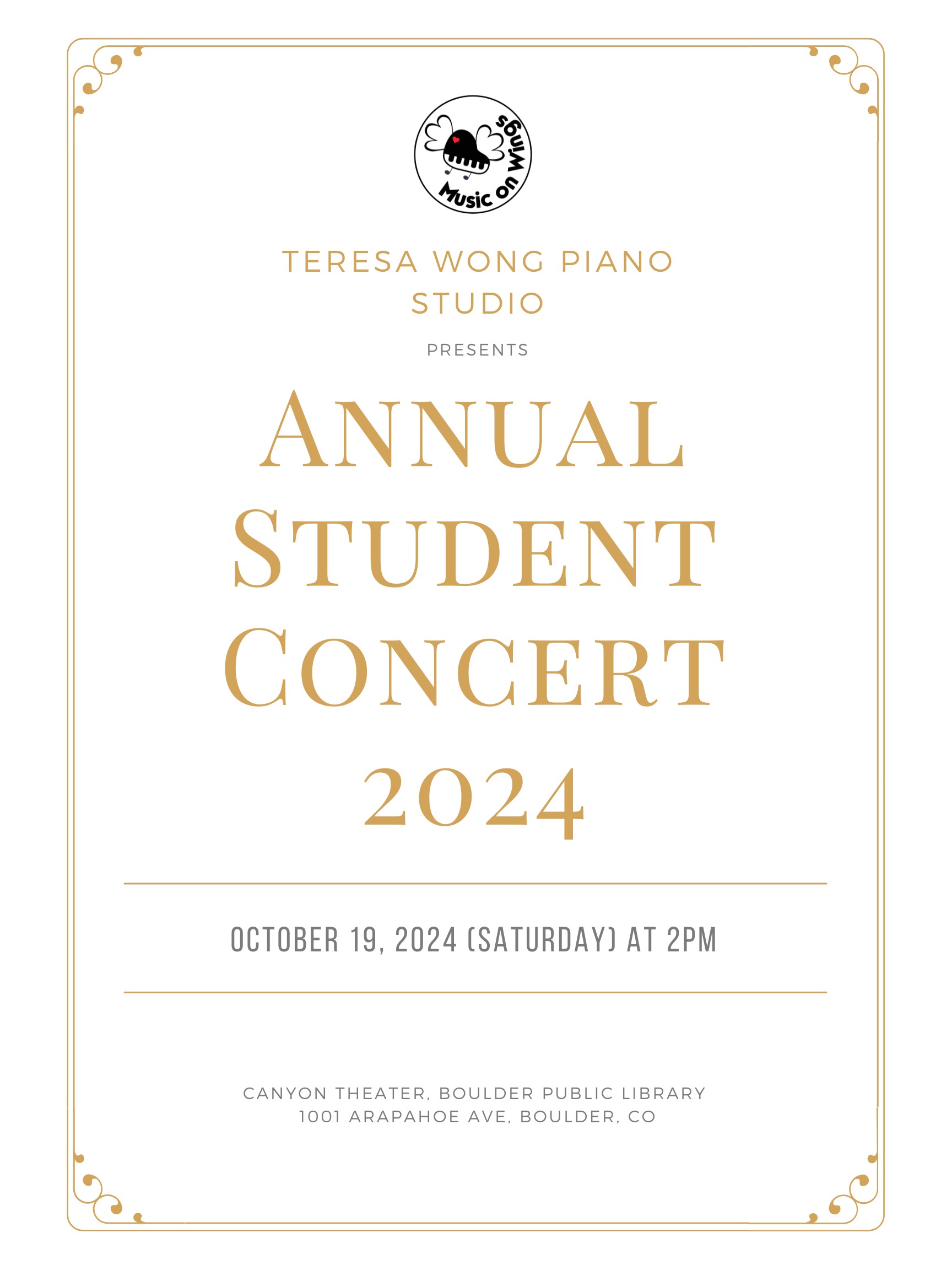 Annual Student Concert 2024 – Music on Wings